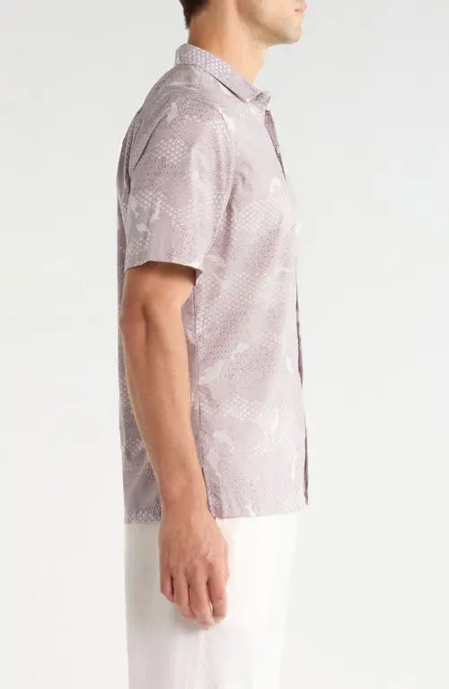 Tori Richard Katazome Short Sleeve Button Up Shirt - Pomegranate