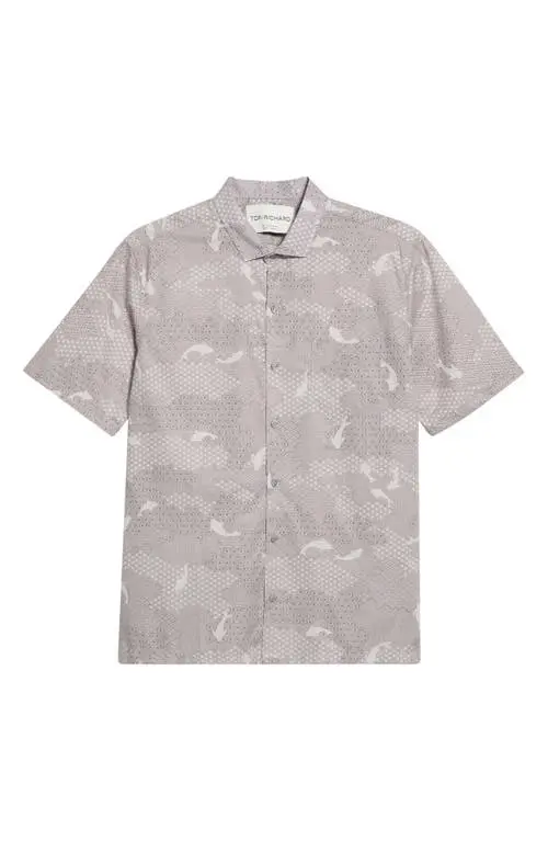 Tori Richard Katazome Short Sleeve Button Up Shirt - Pomegranate