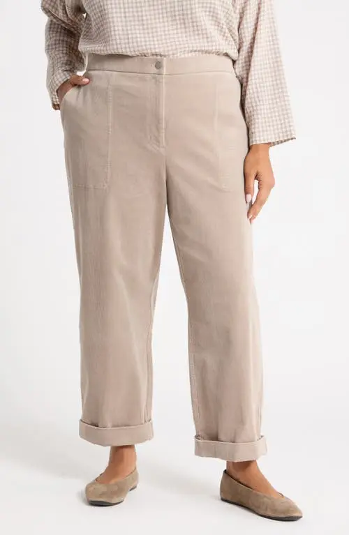 Eileen Fisher Straight Leg Corduroy Pants - Twine