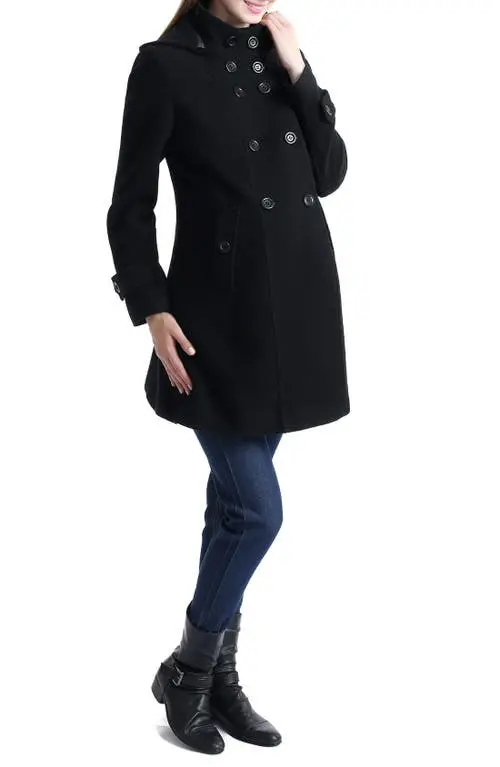 KIMI + KAI Penelope Wool Blend Maternity Trench Coat
