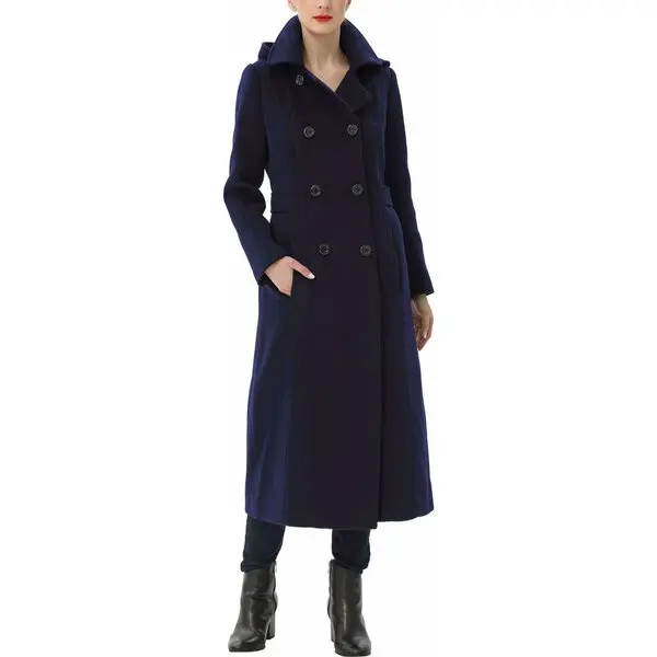 KIMI + KAI Laila Hooded Wool Coat