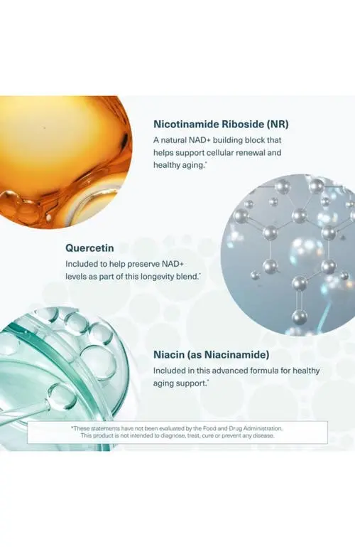 YOUTHEORY Longevity Nr Nicotinamide Riboside Nad+ Booster Supplement 90 Vegetarian Capsules