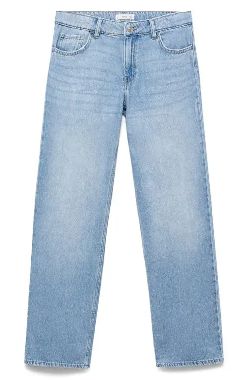 Mango Rhinestone Straight Leg Jeans