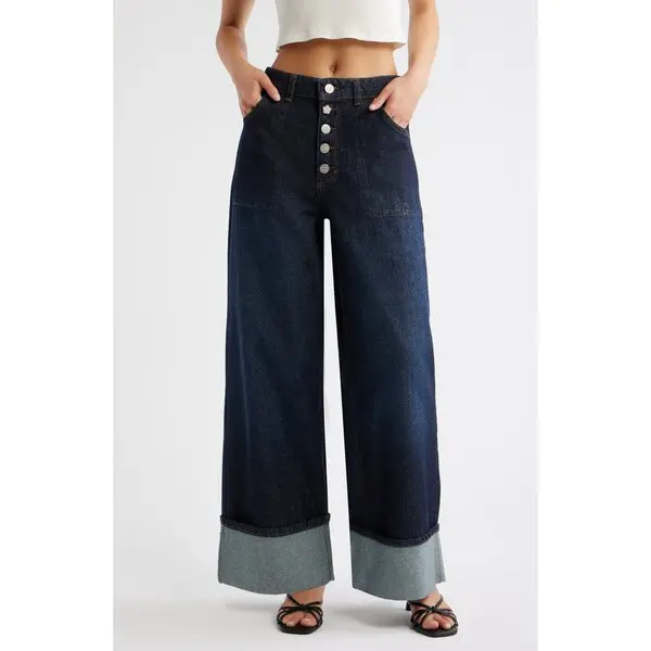 DAMSON MADDER Gigi Baggy Wide Leg Jeans - Indigo