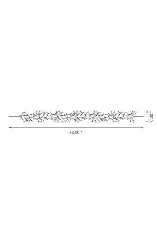GLITZHOME 6ft Fall Fabric Plaid Garland