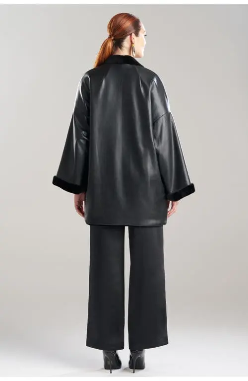 Natori Vegan Luxe Lambskin Fur Lined Topper