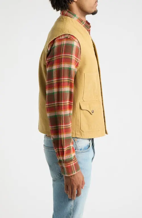 SCHOTT Cotton Canvas Utility Vest - Khaki
