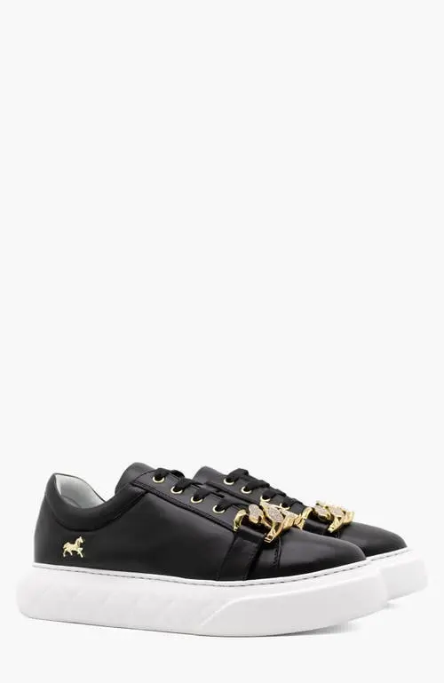 CAVALINHO Golden Grace Leather Sneakers - Black