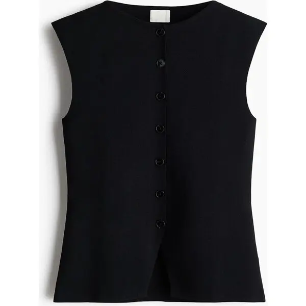 H&M Boat-neck Rib-knit Vest