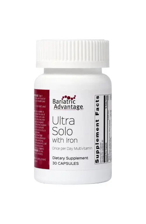 BARIATRIC ADVANTAGE Ultra Solo Iron Once-per-day Daily Multivitamin Capsules 30 Capsules