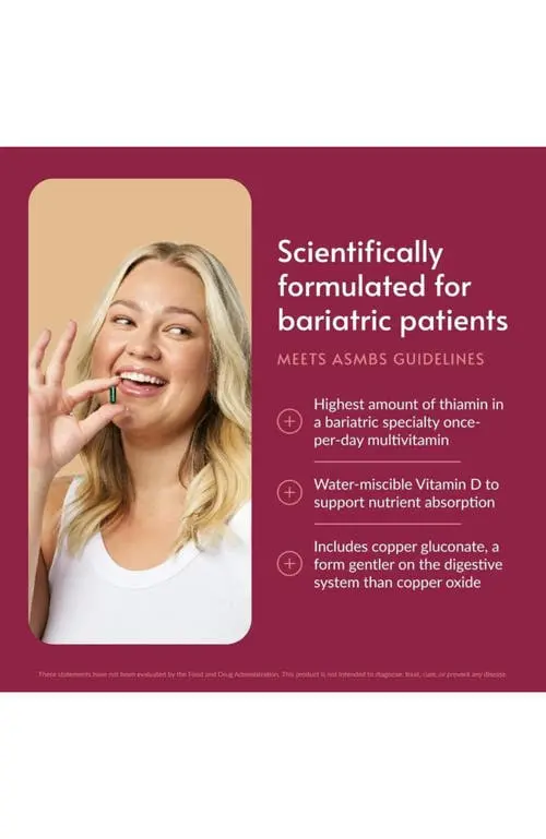 BARIATRIC ADVANTAGE Ultra Solo Iron Once-per-day Daily Multivitamin Capsules 30 Capsules