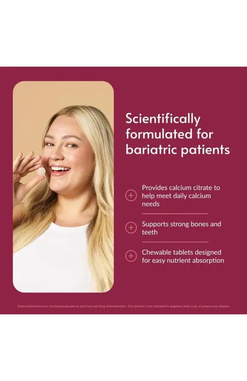 BARIATRIC ADVANTAGE Calcium Citrate Chewable High-potency Bone Support Supplement