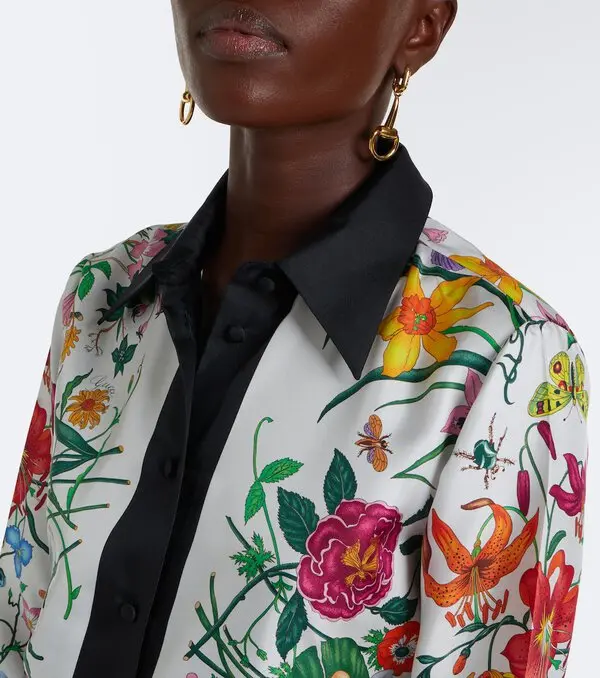 Gucci Flora Silk Twill Shirt - Multicoloured