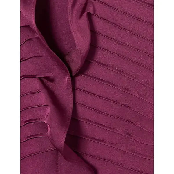 Claudie Pierlot Sleeveless Ruffled Satin Mini Dress