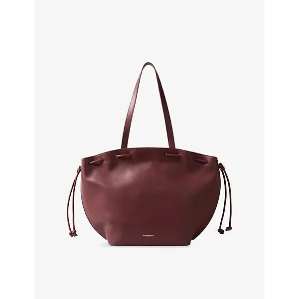 Claudie Pierlot Branded Oversized Leather Tote Bag - Cherry