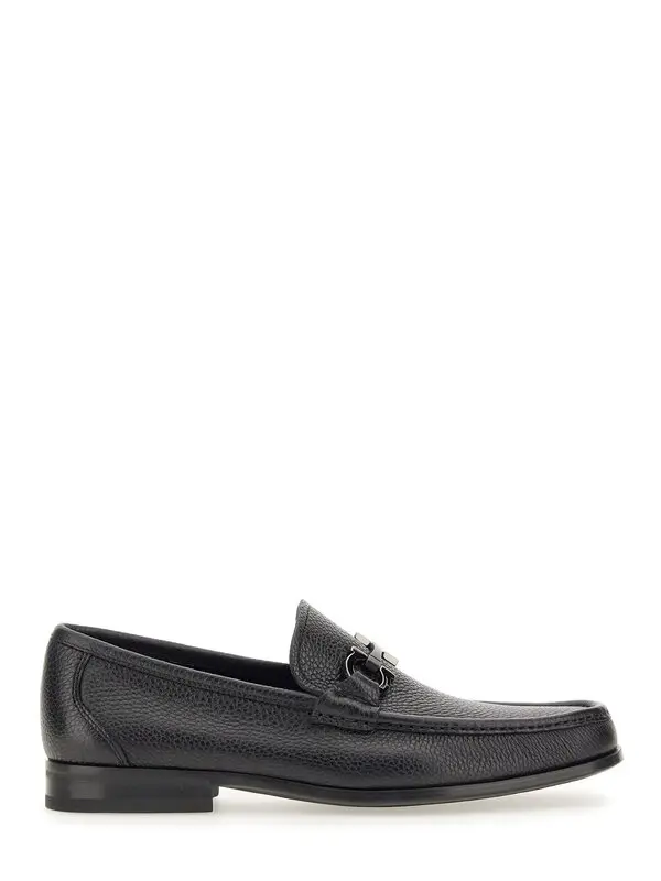 FERRAGAMO Grandioso" Gancini Loafers - Black