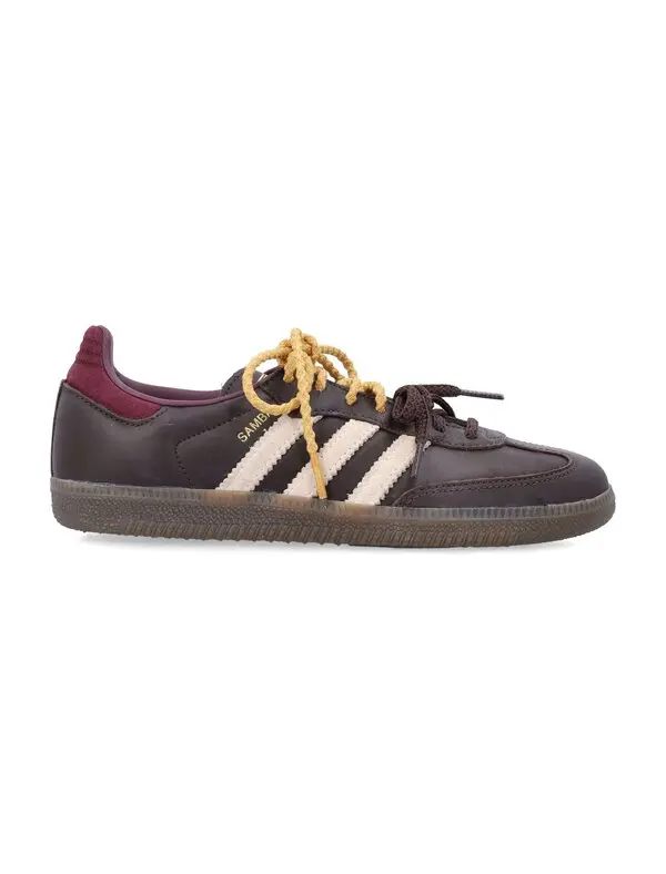 Adidas Samba-inspired Leather Sneakers - Marrone
