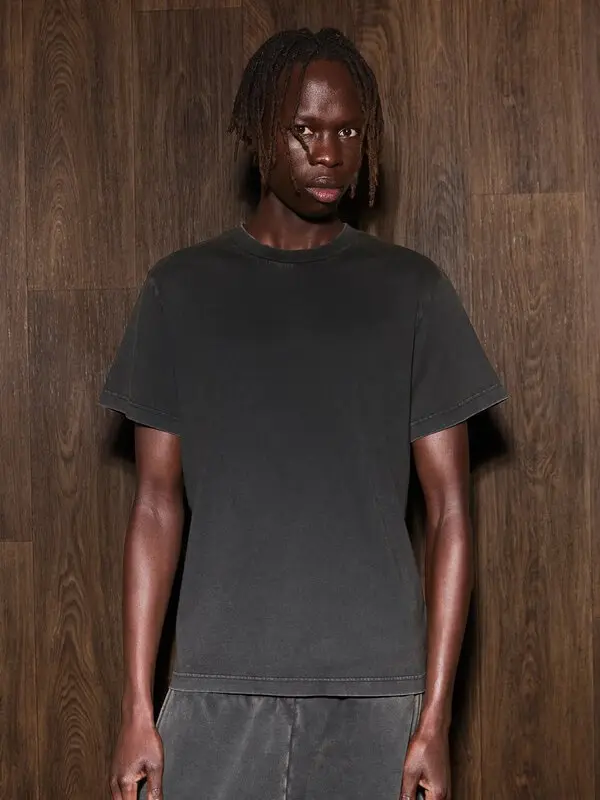 ENTIRE STUDIOS Short-sleeve T-shirt, Round Neck, Model Wears 100% Cotton - Nero