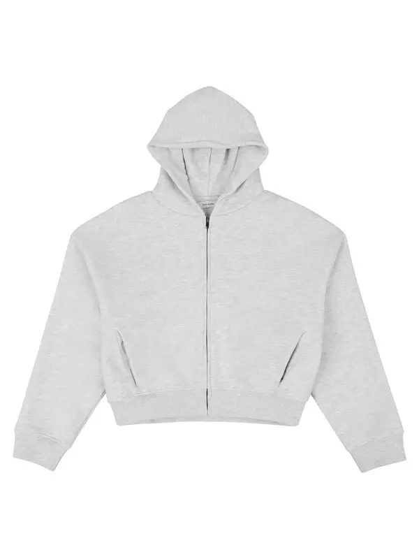 ENTIRE STUDIOS Front-zip Hooded Cotton Sweatshirt With Ribbed Trim