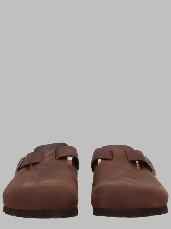 BIRKENSTOCK Suede Footbed Sandals - Brown