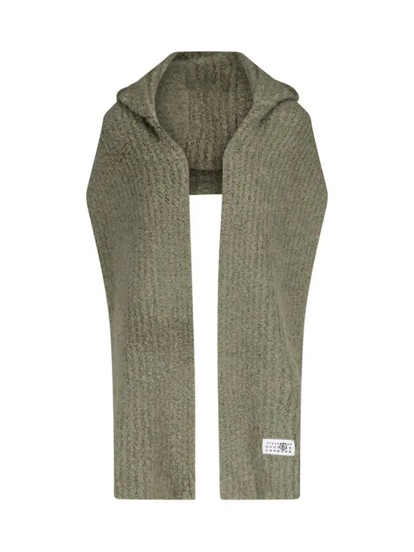 MAISON MARGIELA Hooded Knit Scarf - Green