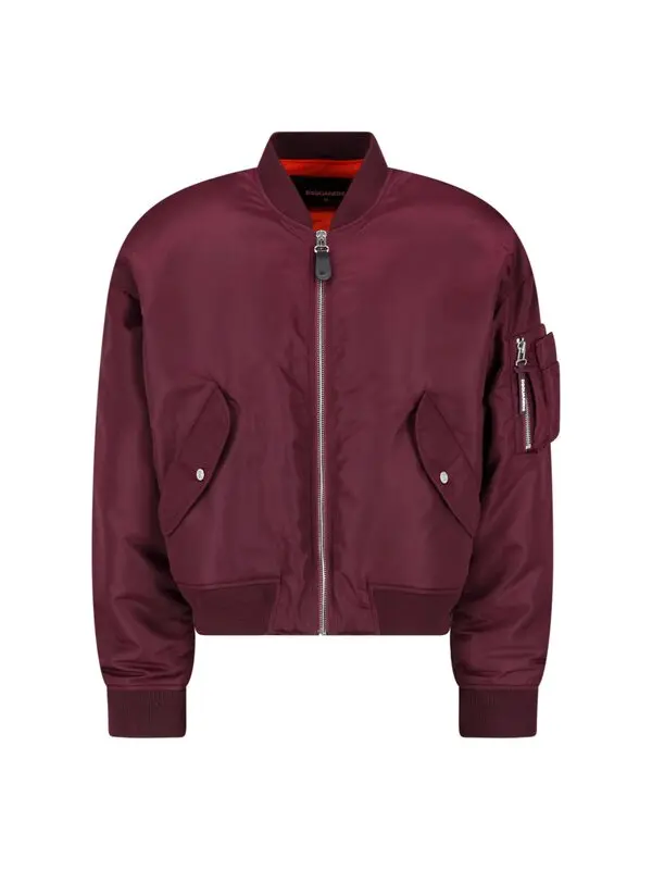 Dsquared2 Bomber Jacket With Utility Pocket - Red