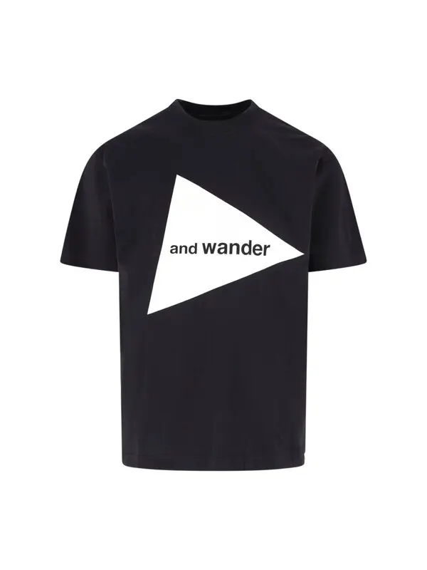 AND WANDER Cotton-blend Short-sleeve T-shirt