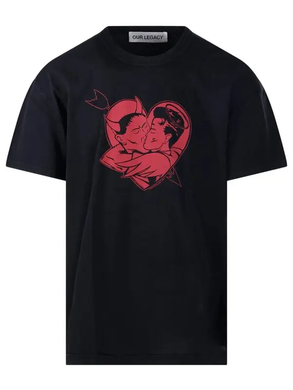 Our Legacy Organic Cotton Graphic T-shirt For - Red