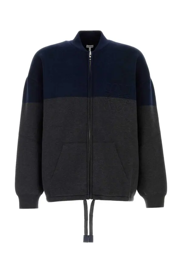 Loewe Contrast Two-tone Stretch Cotton Blend Cardigan - Multicoloured