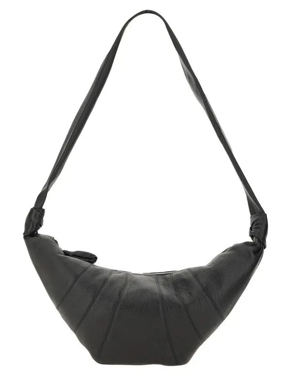 LEMAIRE Smooth Cow Leather Crossbody Bag - Black