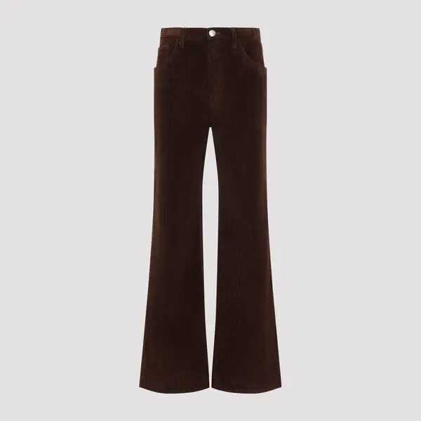 Marni Five-pocket Cotton Flared-leg Pants - Brown