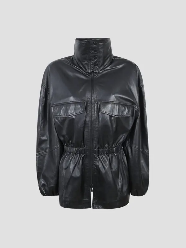 THE FRANKIE SHOP Carnaband Funnel Neck Jacket - Black