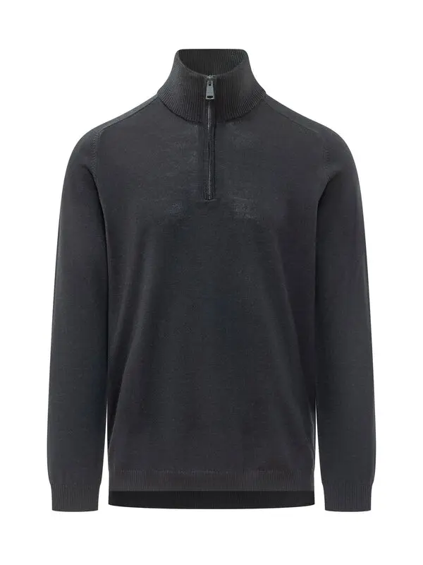 Premiata Wool Knit Sweater With Quarter Zip