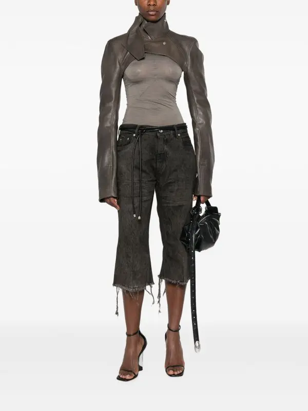 Rick Owens Denim Slim Bermuda Shorts