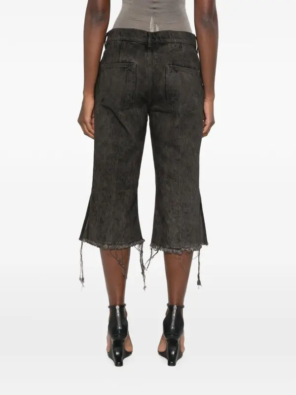 Rick Owens Denim Slim Bermuda Shorts