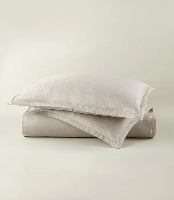 PEACOCK ALLEY Savoy Jacquard Duvet Set - Platinum