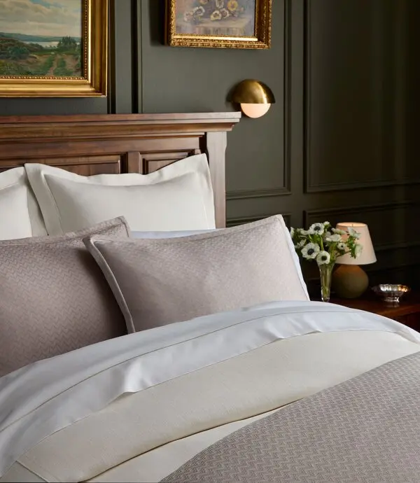 PEACOCK ALLEY Savoy Jacquard Duvet Set - Platinum