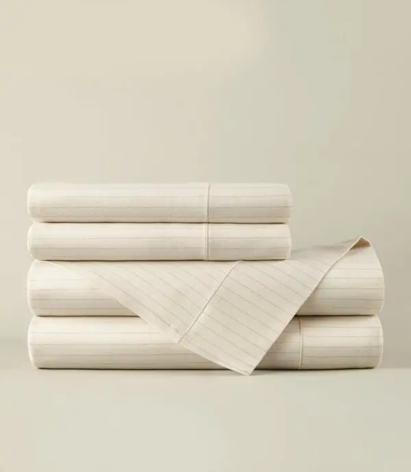 PEACOCK ALLEY All Seasons Brushed Cotton Sheet Set - Pearl