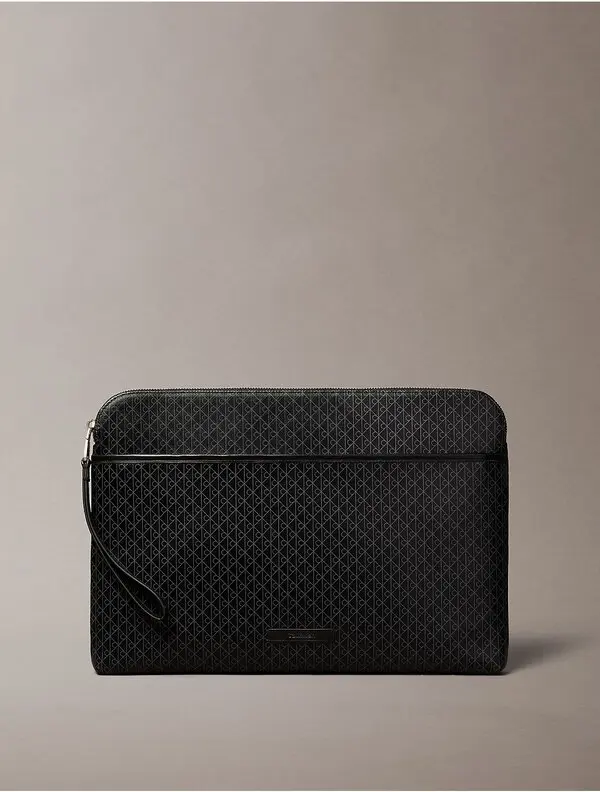 Calvin Klein Coated Emblem Logo Laptop Case