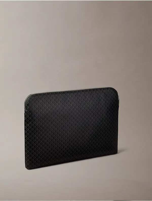 Calvin Klein Coated Emblem Logo Laptop Case