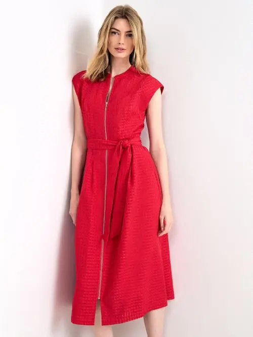 PHASE EIGHT Elvira Zip Front Midi Dress