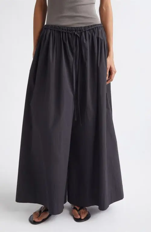 ST. AGNI Cotton Hybrid Wide Leg Pants - Black
