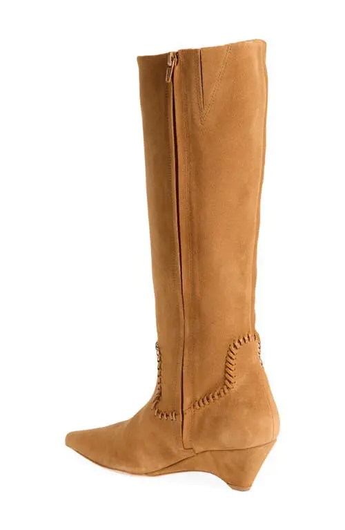 Cinq À Sept Marta Curved Wedge Boot - Toffee