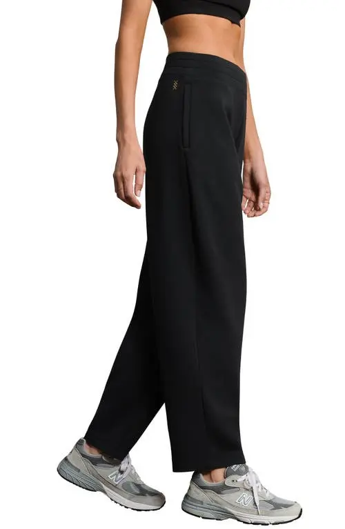 RHONE Dreamglow Barrel Leg Pants - Pure Black Heather