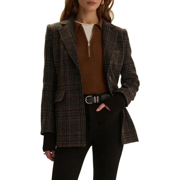 FAVORITE DAUGHTER The Plaid City Blazer - Navy Multi Plaid