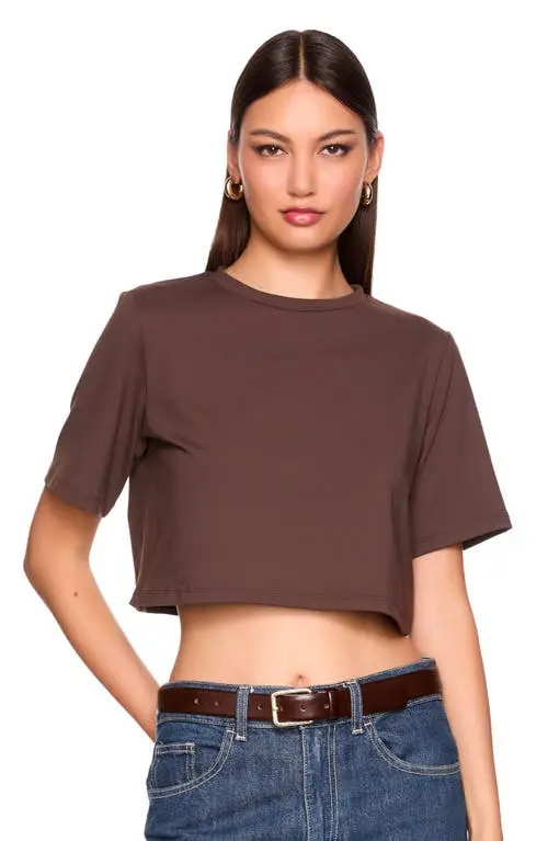 Susana Monaco Boxy Cropped T-shirt - Java