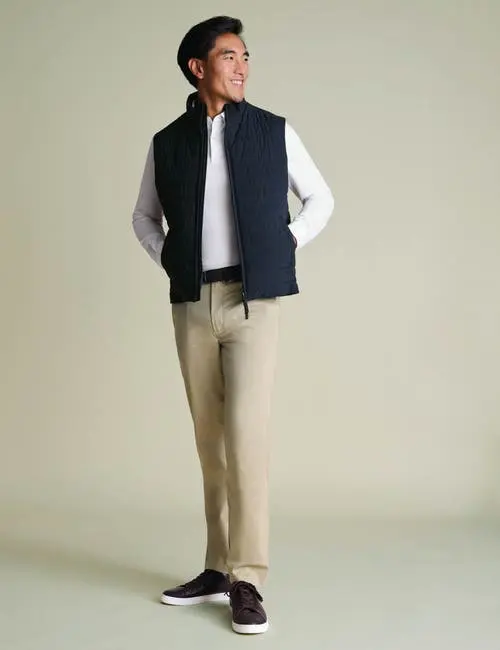 CHARLES TYRWHITT Quilted Gilet - Navy
