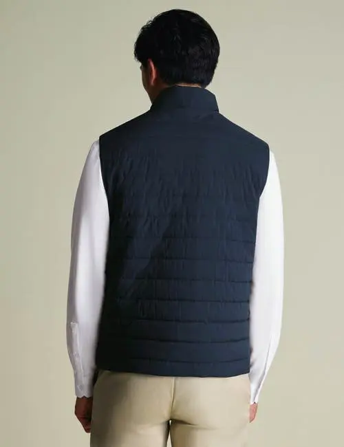CHARLES TYRWHITT Quilted Gilet - Navy