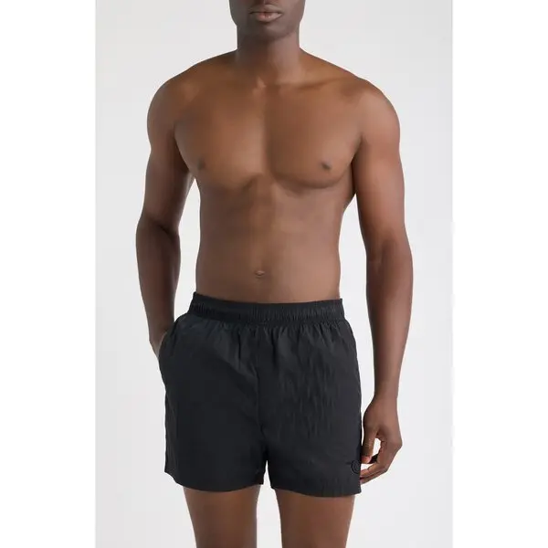 BOSS Jet Swim Trunks With Elastic Waist - Black