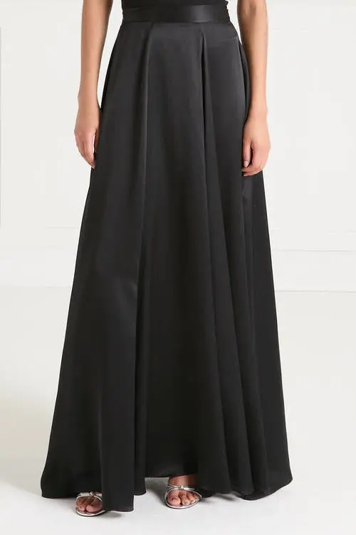 TEMPERLEY LONDON Amerie Satin Skirt - Black